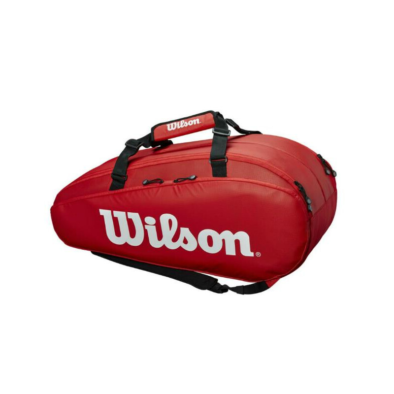 Wilson Tour 2 Compartement Tennistasche 9 Rackets - Rot Weiß Schwarz ...